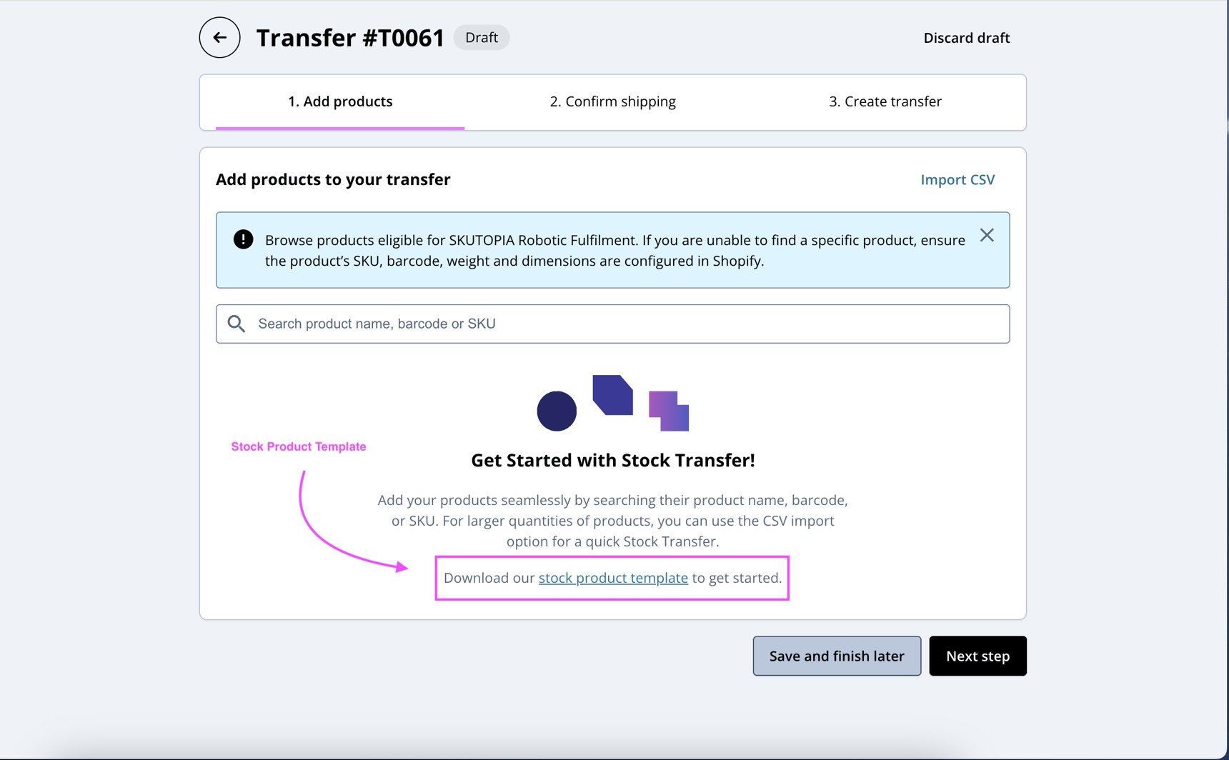 How to Bulk Upload Stock Transfer Data From a CSV File